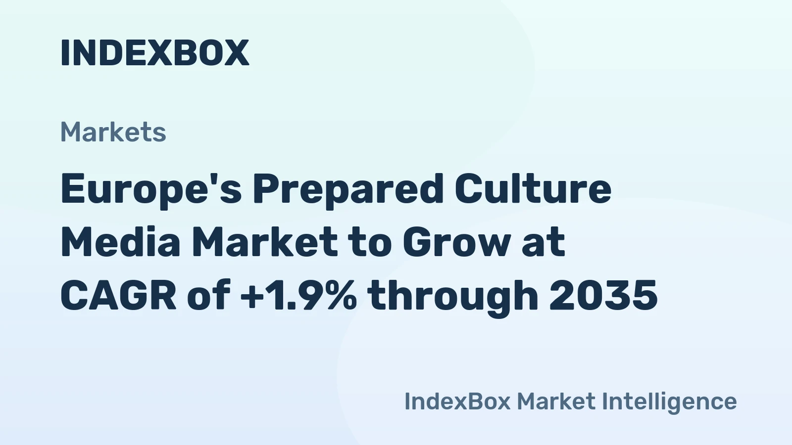 Europe's Prepared Culture Media Market to Grow at CAGR of +1.9% through 2035
