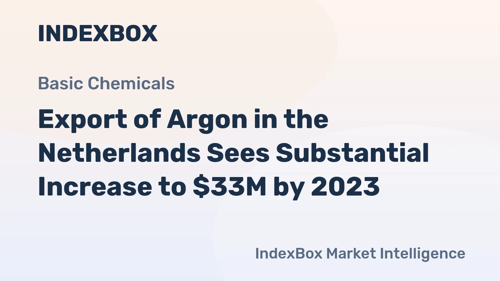 Export of Argon in the Netherlands Sees Substantial Increase to $33M by 2023