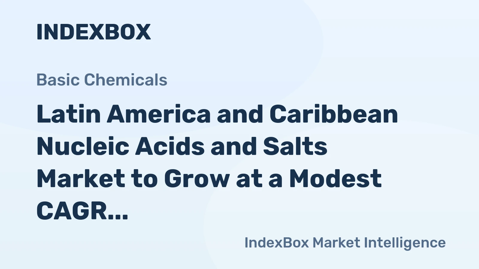 Latin America and Caribbean Nucleic Acids and Salts Market to Grow at a Modest CAGR of +2.2% from 2024 to 2035