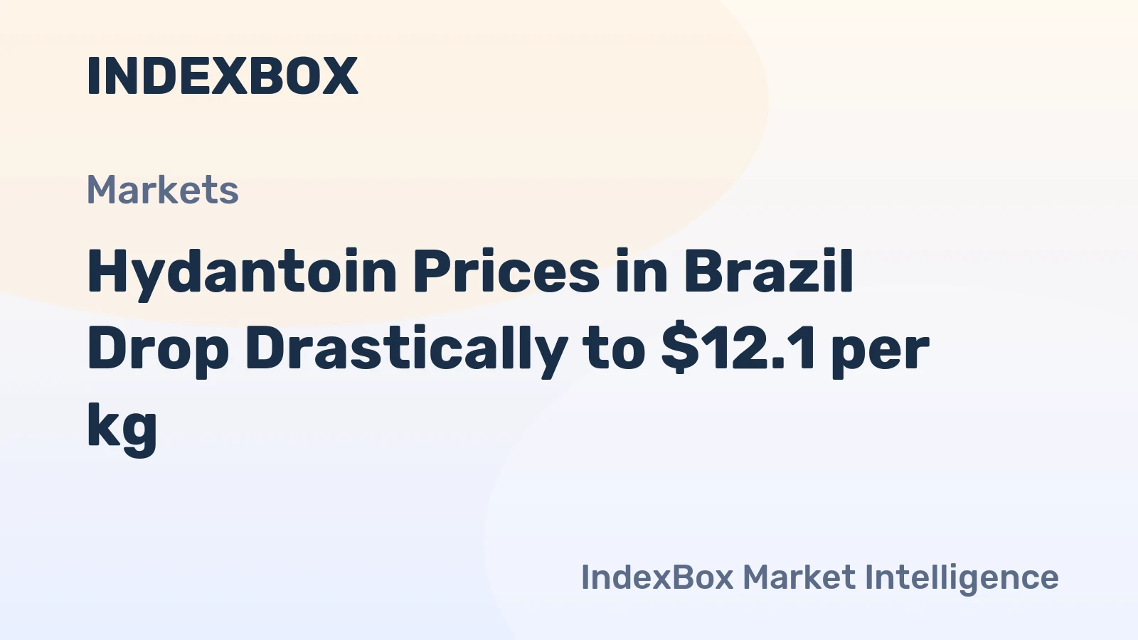 Hydantoin Prices in Brazil Drop Drastically to $12.1 per kg