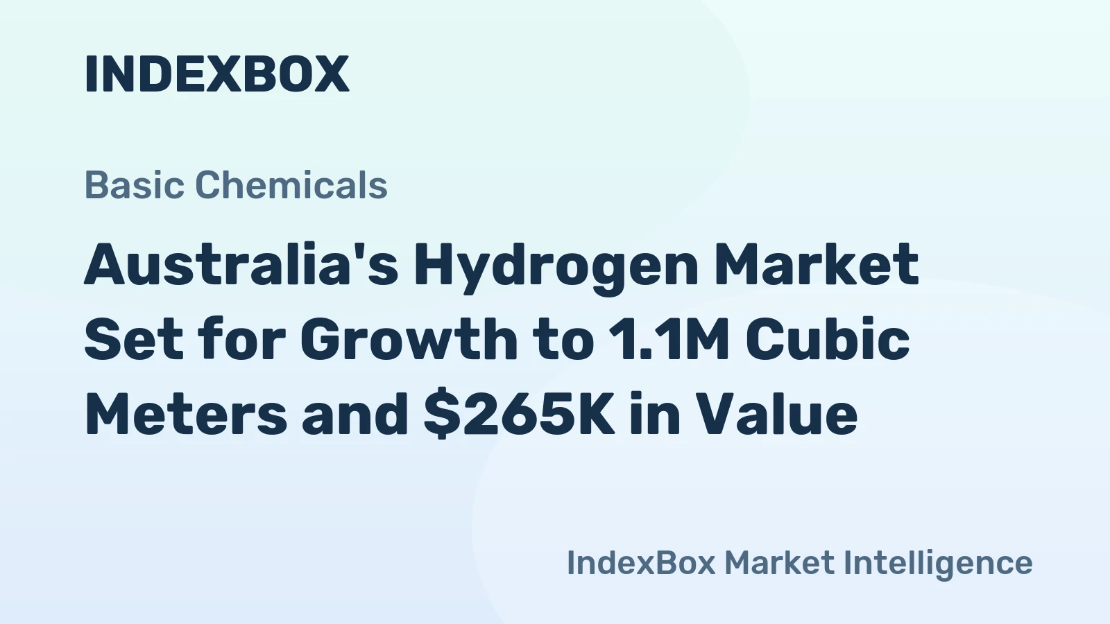 Australia's Hydrogen Market Set for Growth to 1.1M Cubic Meters and $265K in Value