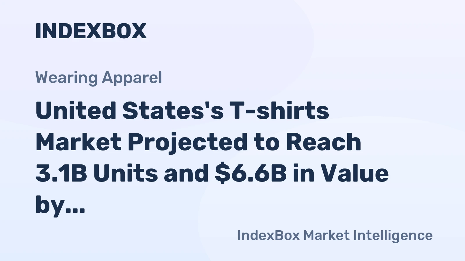 United States's T-shirts Market Projected to Reach 3.1B Units and $6.6B in Value by 2035