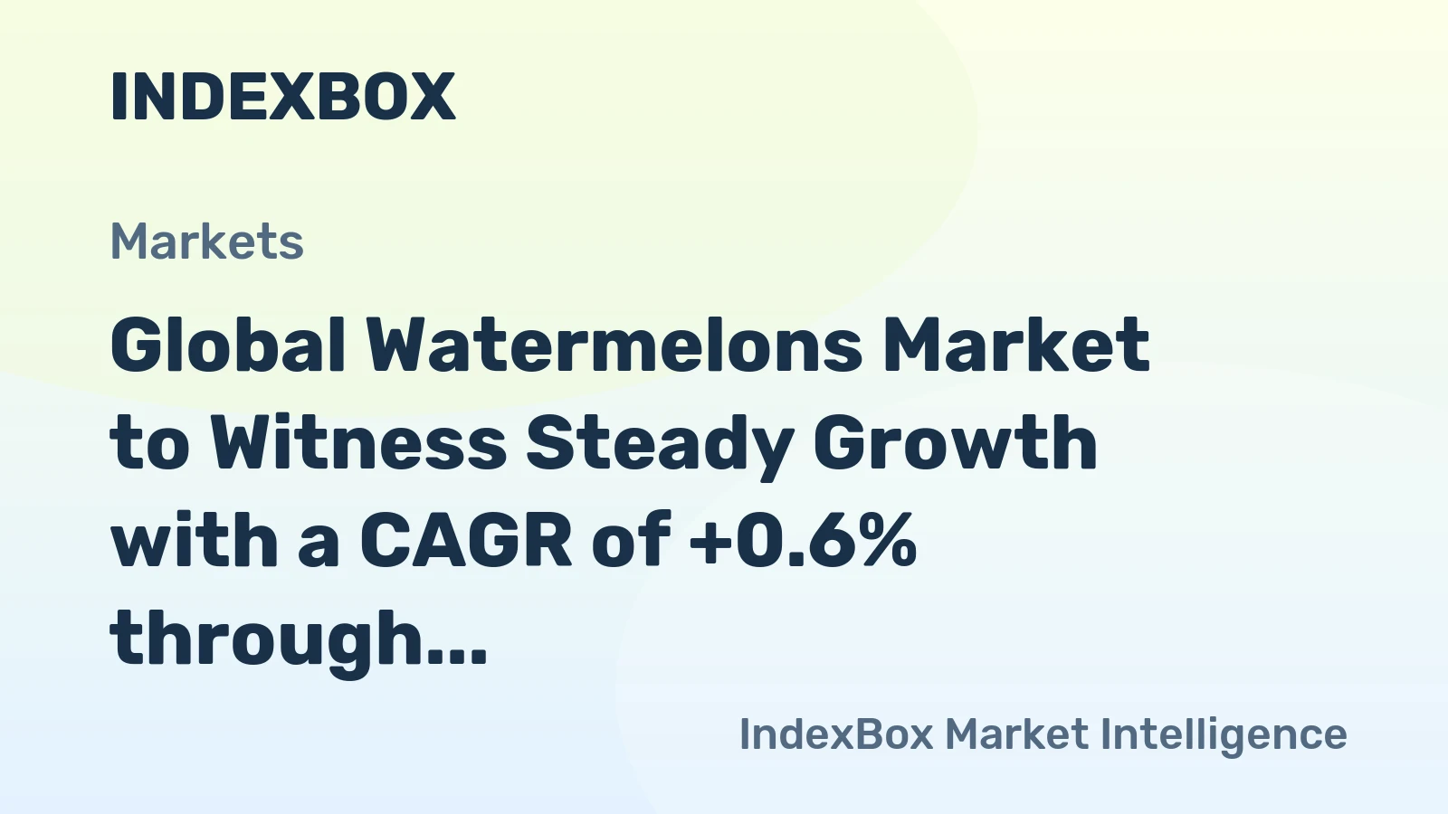 Global Watermelons Market to Witness Steady Growth with a CAGR of +0.6% through 2035