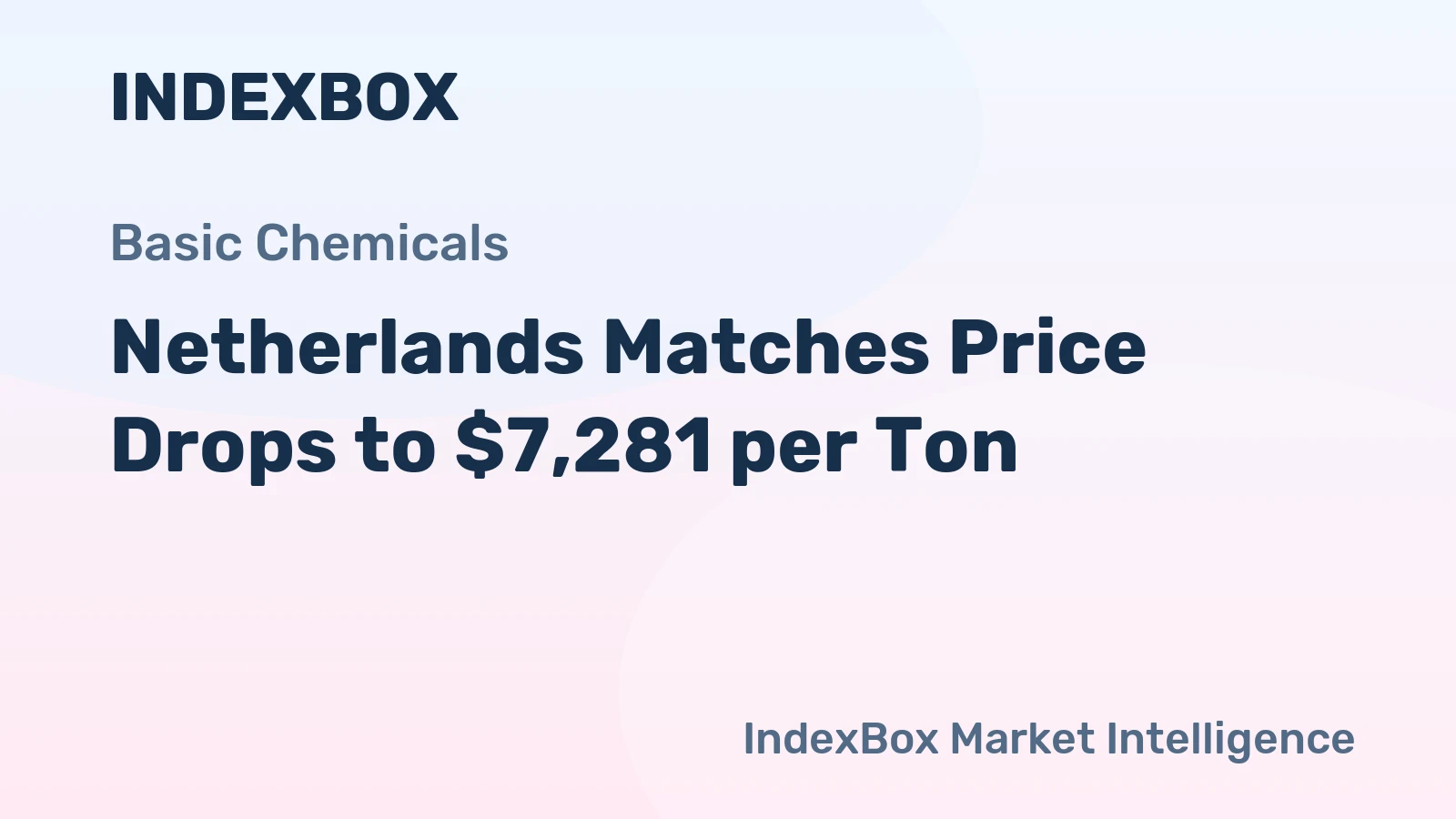 Netherlands Matches Price Drops to $7,281 per Ton