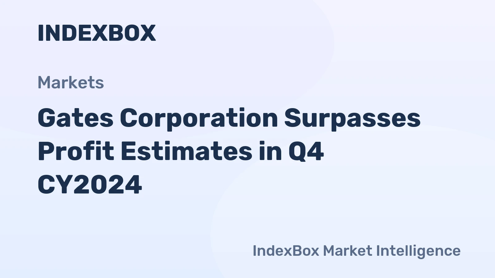 Gates Corporation Surpasses Profit Estimates in Q4 CY2024