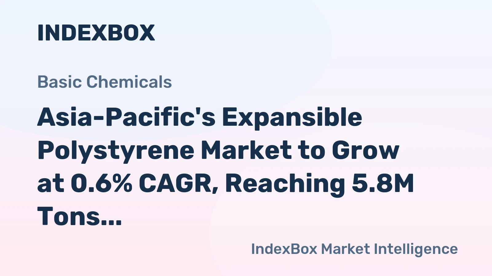 Asia-Pacific's Expansible Polystyrene Market to Grow at 0.6% CAGR, Reaching 5.8M Tons by 2035