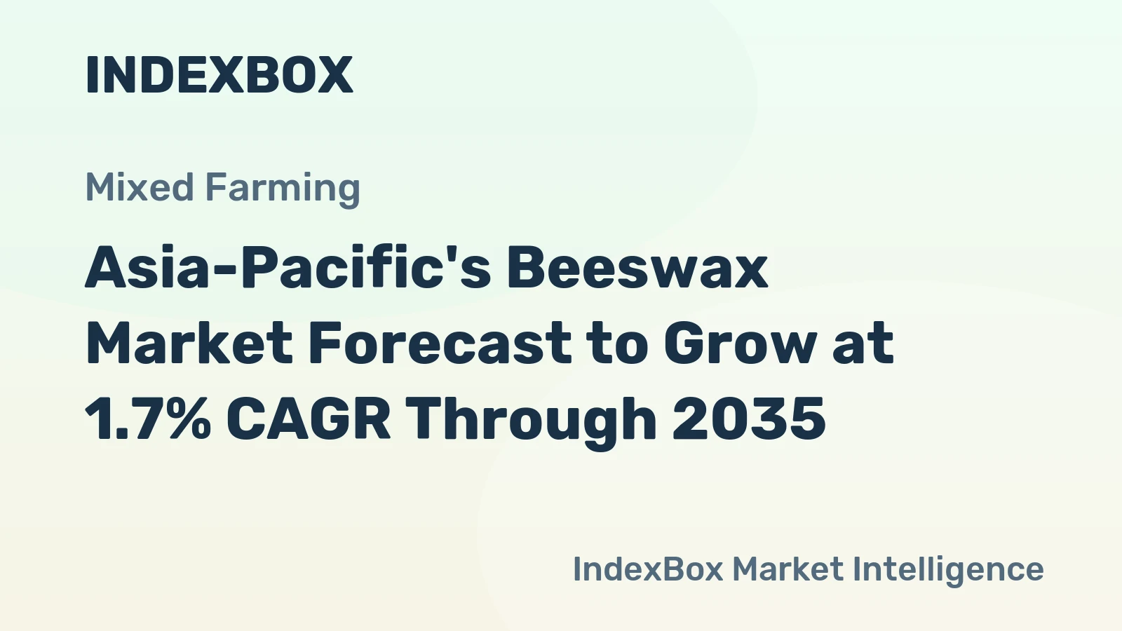 Asia-Pacific's Beeswax Market Forecast to Grow at 1.7% CAGR Through 2035