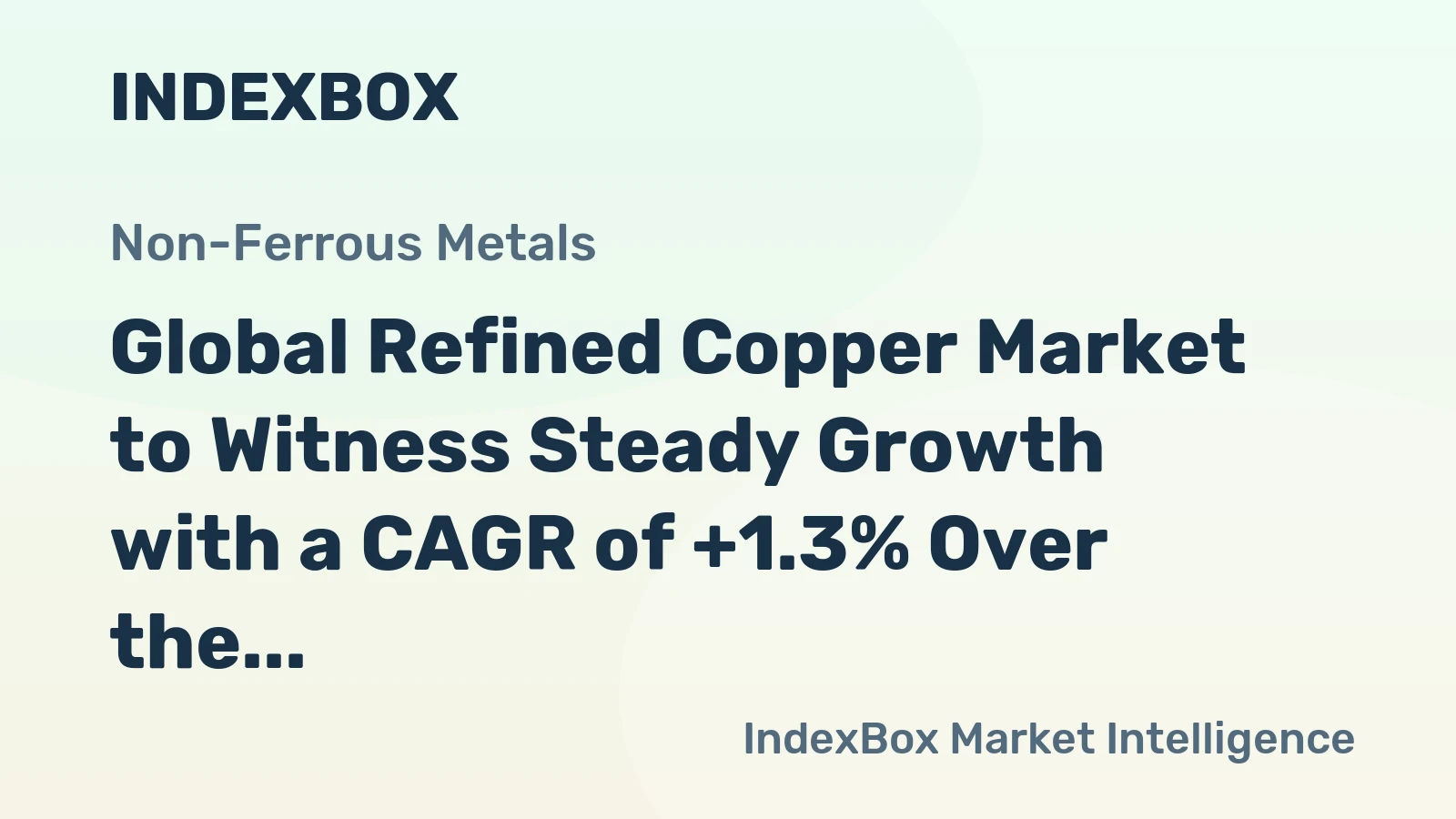 Global Refined Copper Market to Witness Steady Growth with a CAGR of +1.3% Over the Next Decade, Reaching $320.1B by 2035