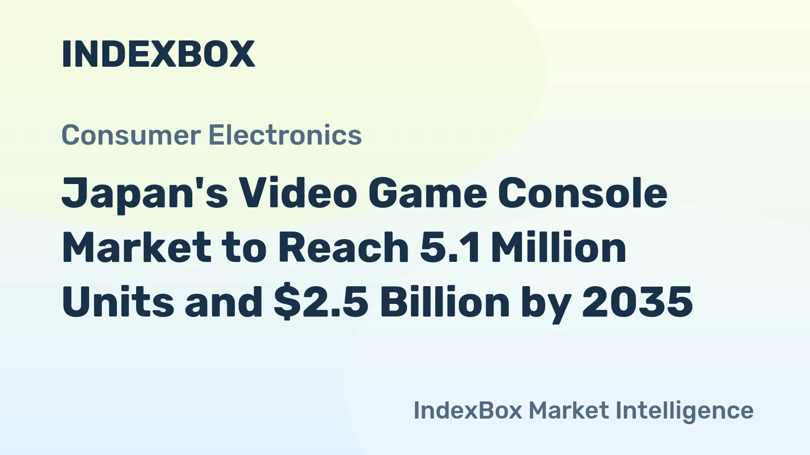 Japan's Video Game Console Market to Reach 5.1 Million Units and $2.5 Billion by 2035