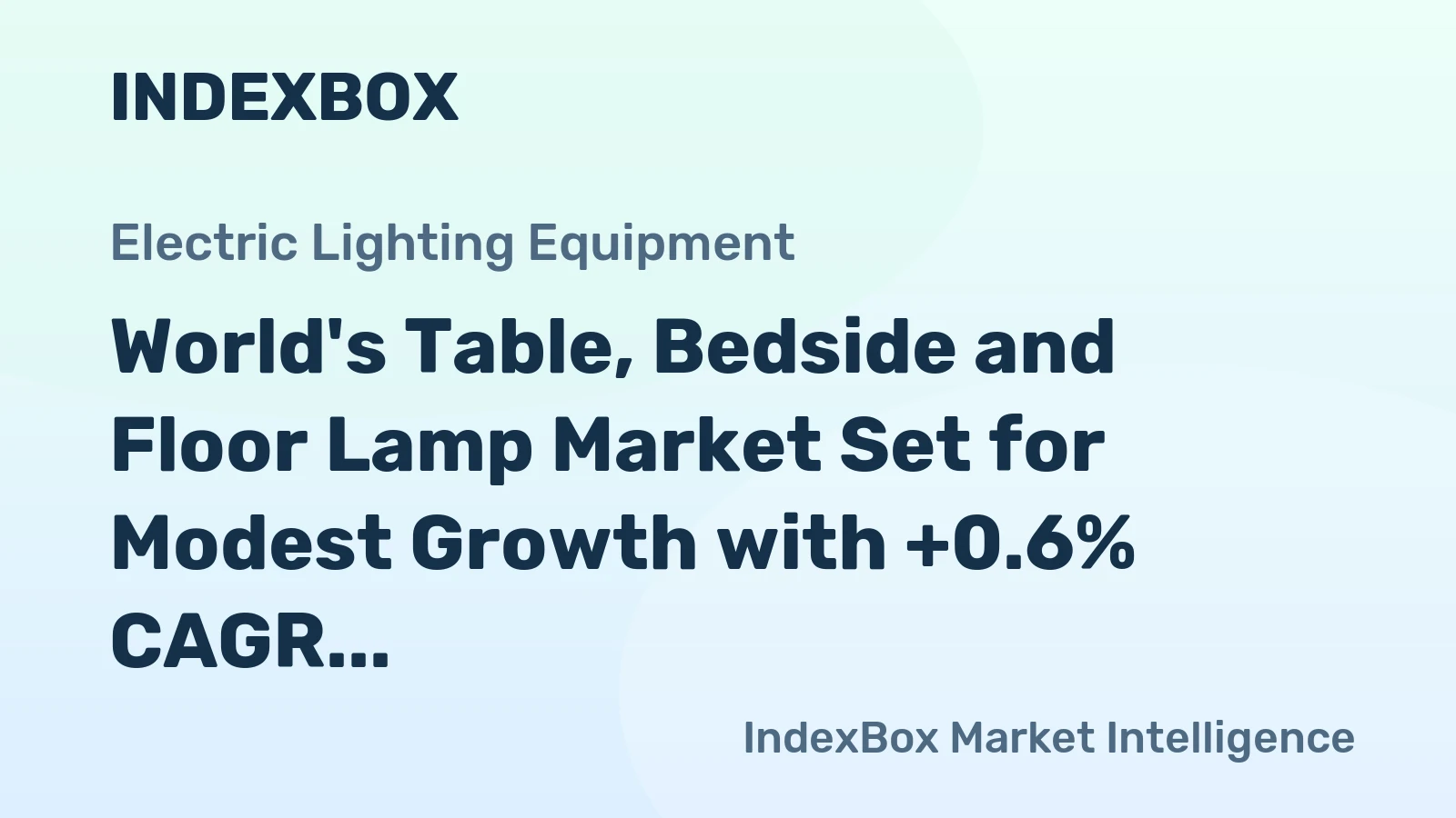World's Table, Bedside and Floor Lamp Market Set for Modest Growth with +0.6% CAGR Through 2035