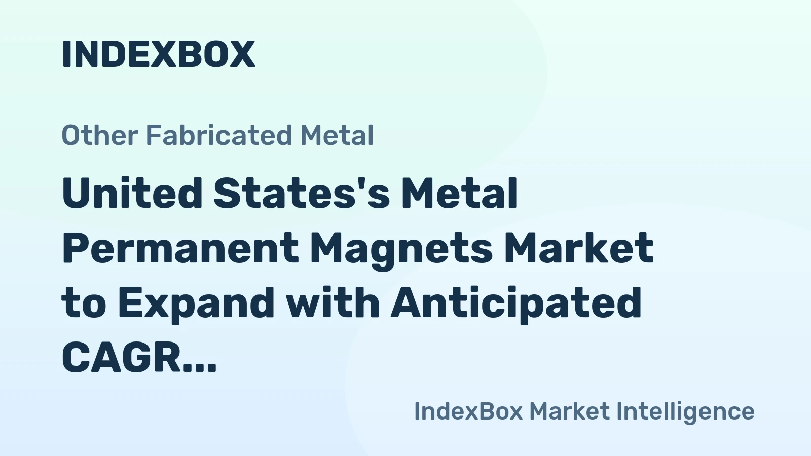 United States's Metal Permanent Magnets Market to Expand with Anticipated CAGR of +2.1%, Reaching 59K Tons by 2035, Valued at $1.4B