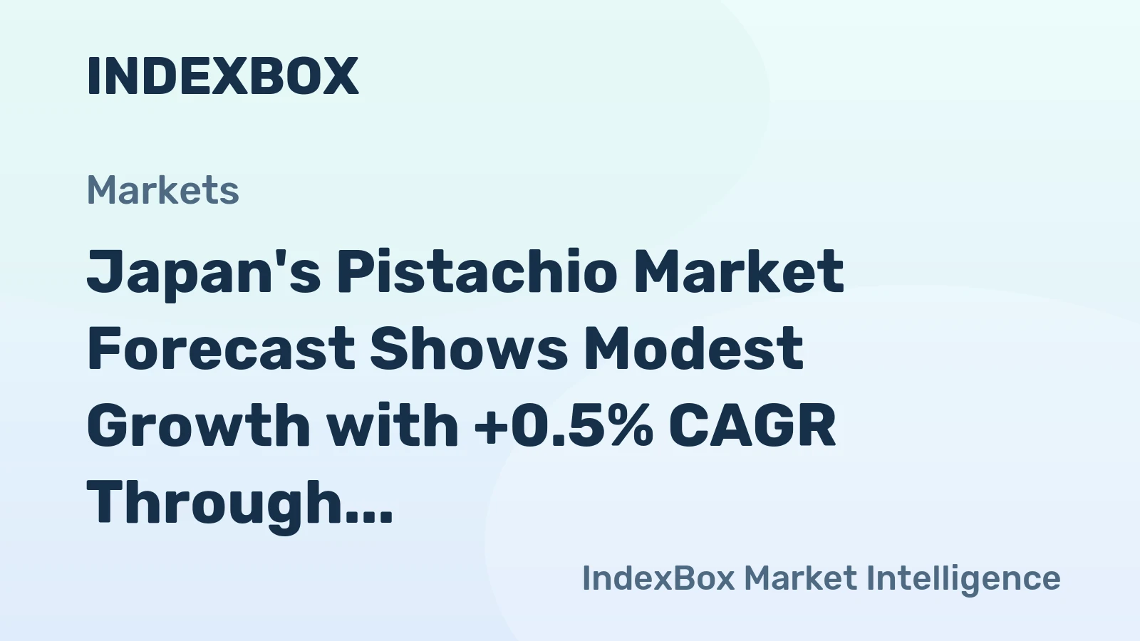 Japan's Pistachio Market Forecast Shows Modest Growth with +0.5% CAGR Through 2035