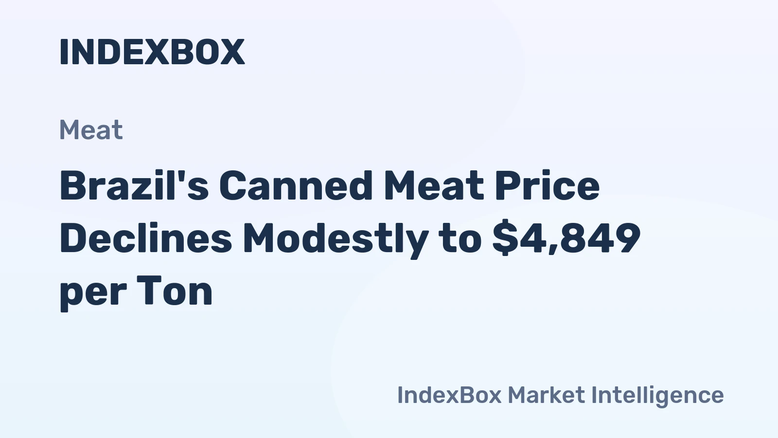 Brazil's Canned Meat Price Declines Modestly to $4,849 per Ton
