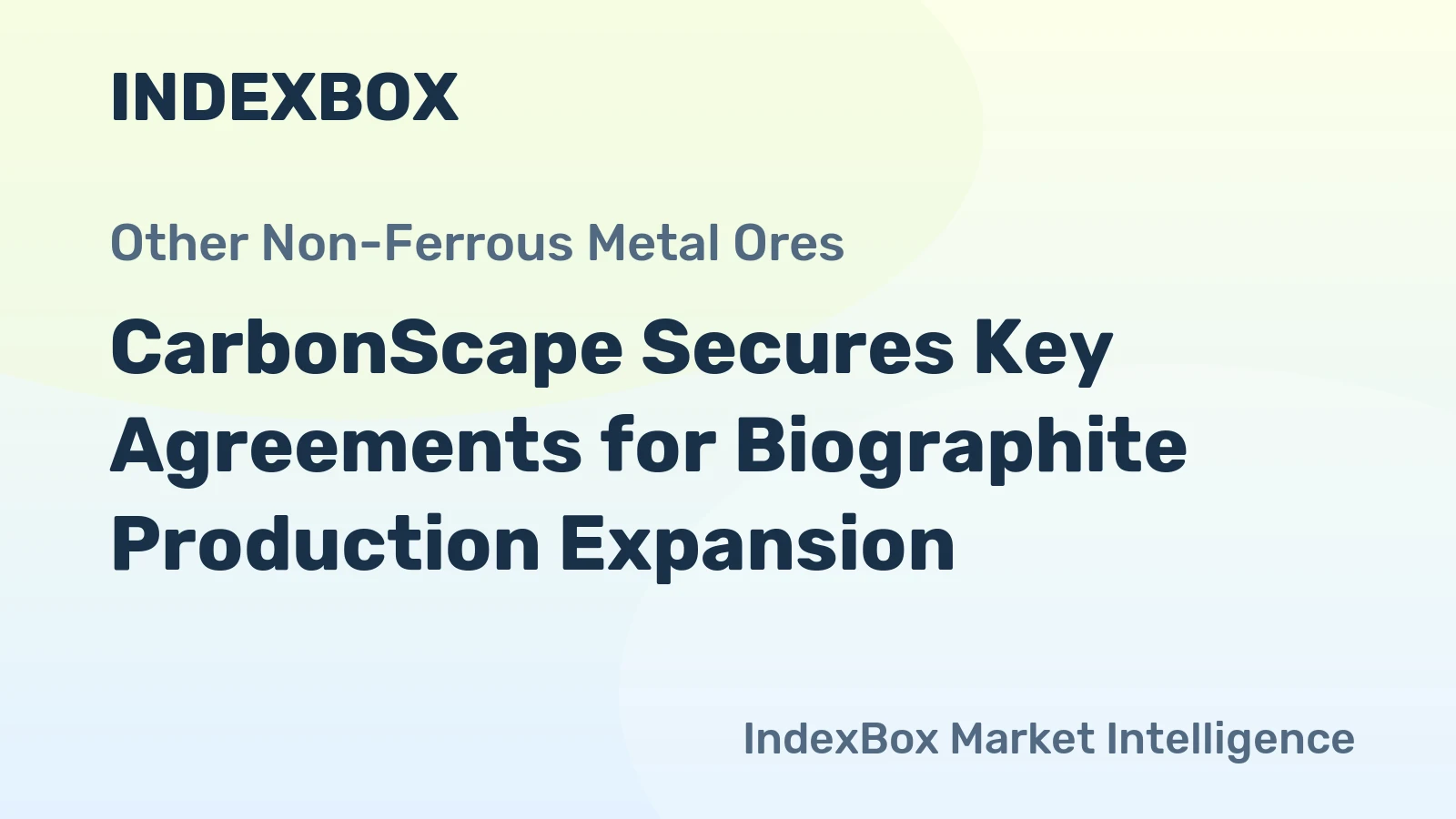 CarbonScape Secures Key Agreements for Biographite Production Expansion
