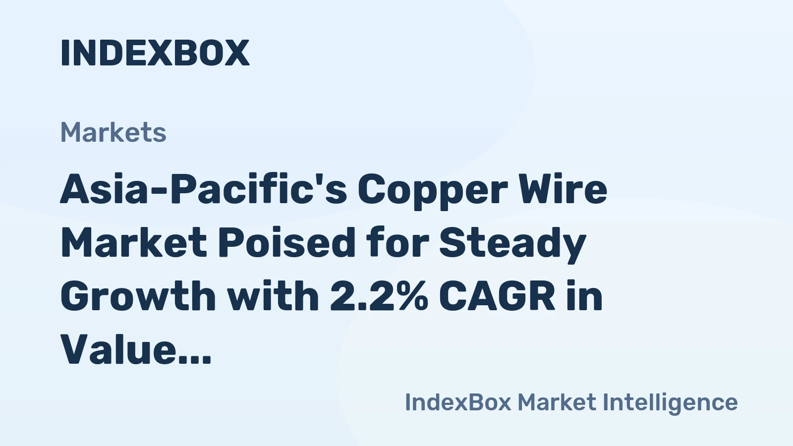Asia-Pacific's Copper Wire Market Poised for Steady Growth with 2.2% CAGR in Value Through 2035