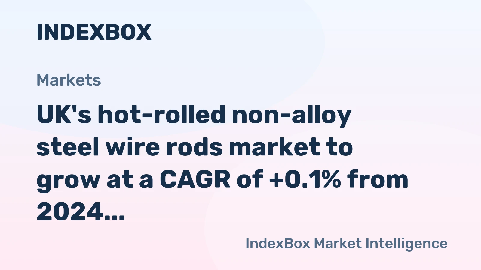 UK's hot-rolled non-alloy steel wire rods market to grow at a CAGR of +0.1% from 2024 to 2035, reaching 5.1M tons