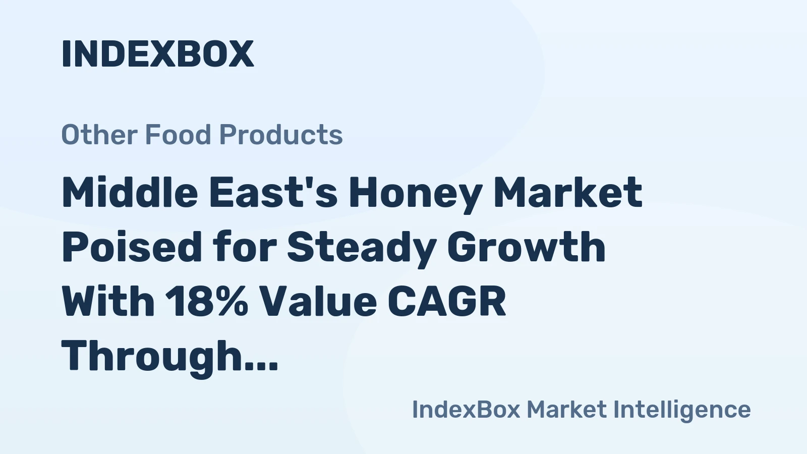 Middle East's Honey Market Poised for Steady Growth With 18% Value CAGR Through 2035