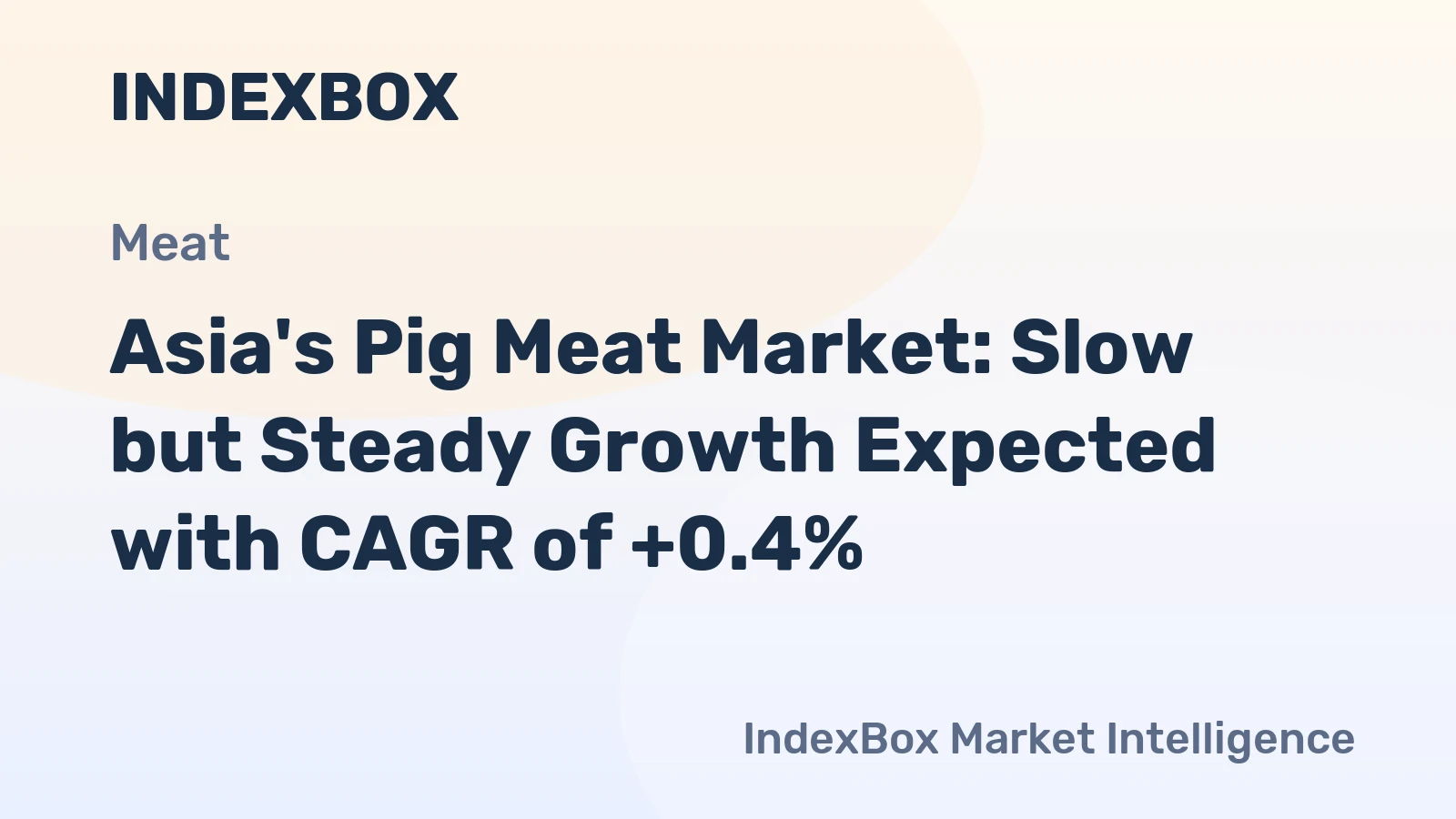 Asia's Pig Meat Market: Slow but Steady Growth Expected with CAGR of +0.4%
