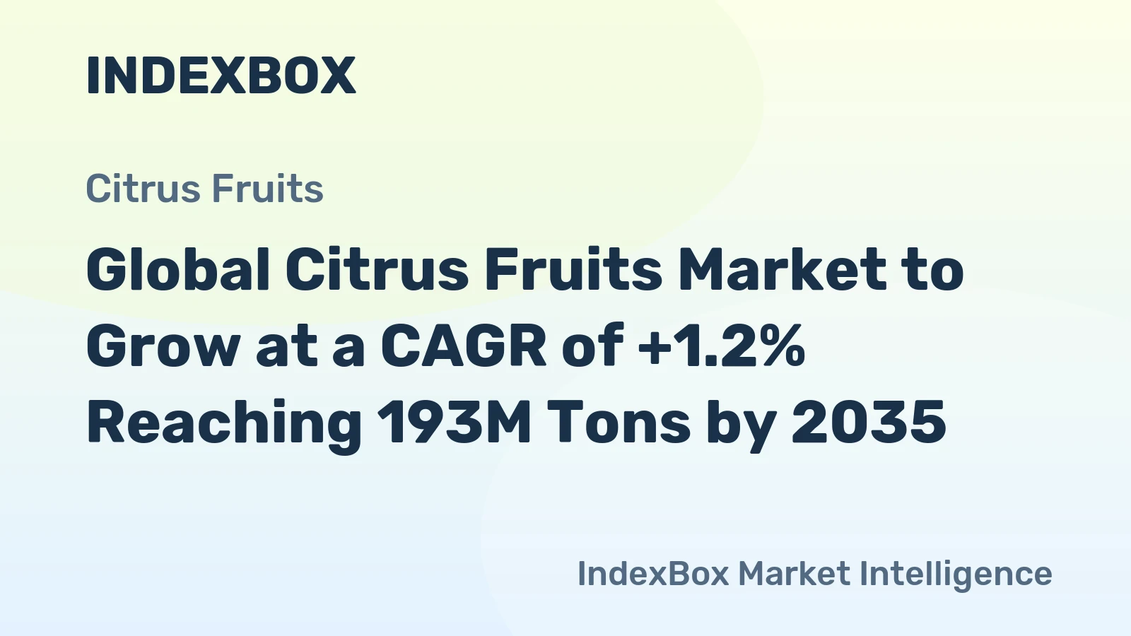 Global Citrus Fruits Market to Grow at a CAGR of +1.2% Reaching 193M Tons by 2035