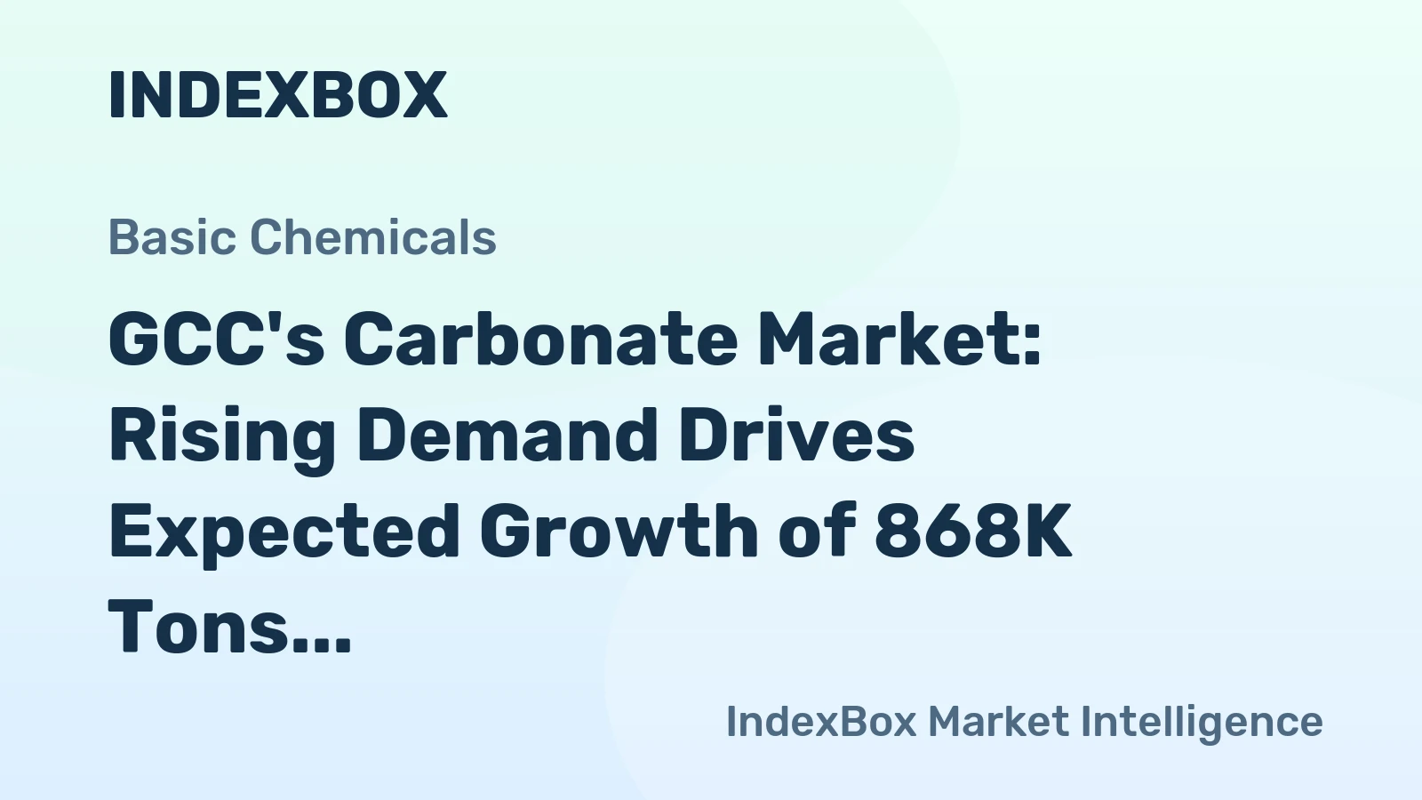GCC's Carbonate Market: Rising Demand Drives Expected Growth of 868K Tons by 2035
