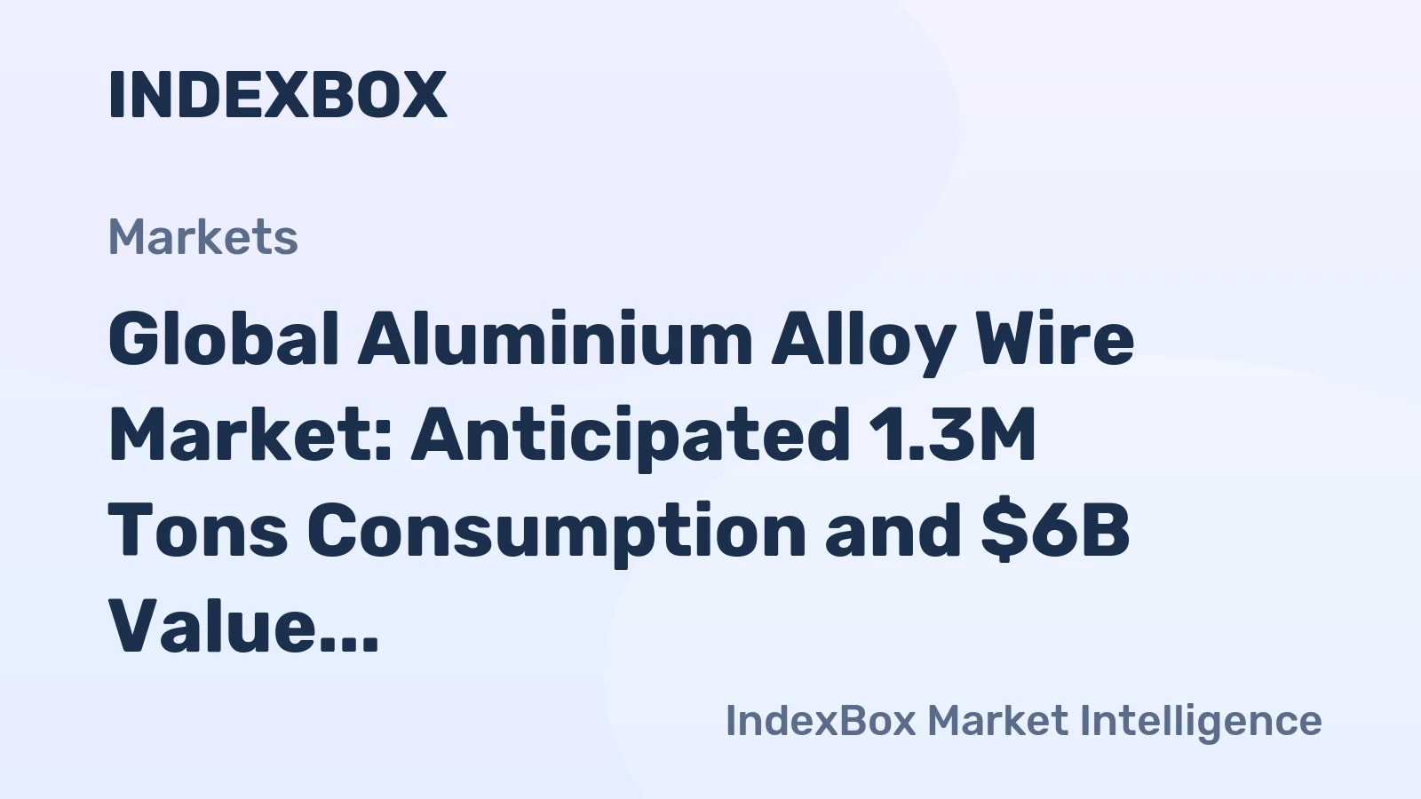 Global Aluminium Alloy Wire Market: Anticipated 1.3M Tons Consumption and $6B Value by 2035