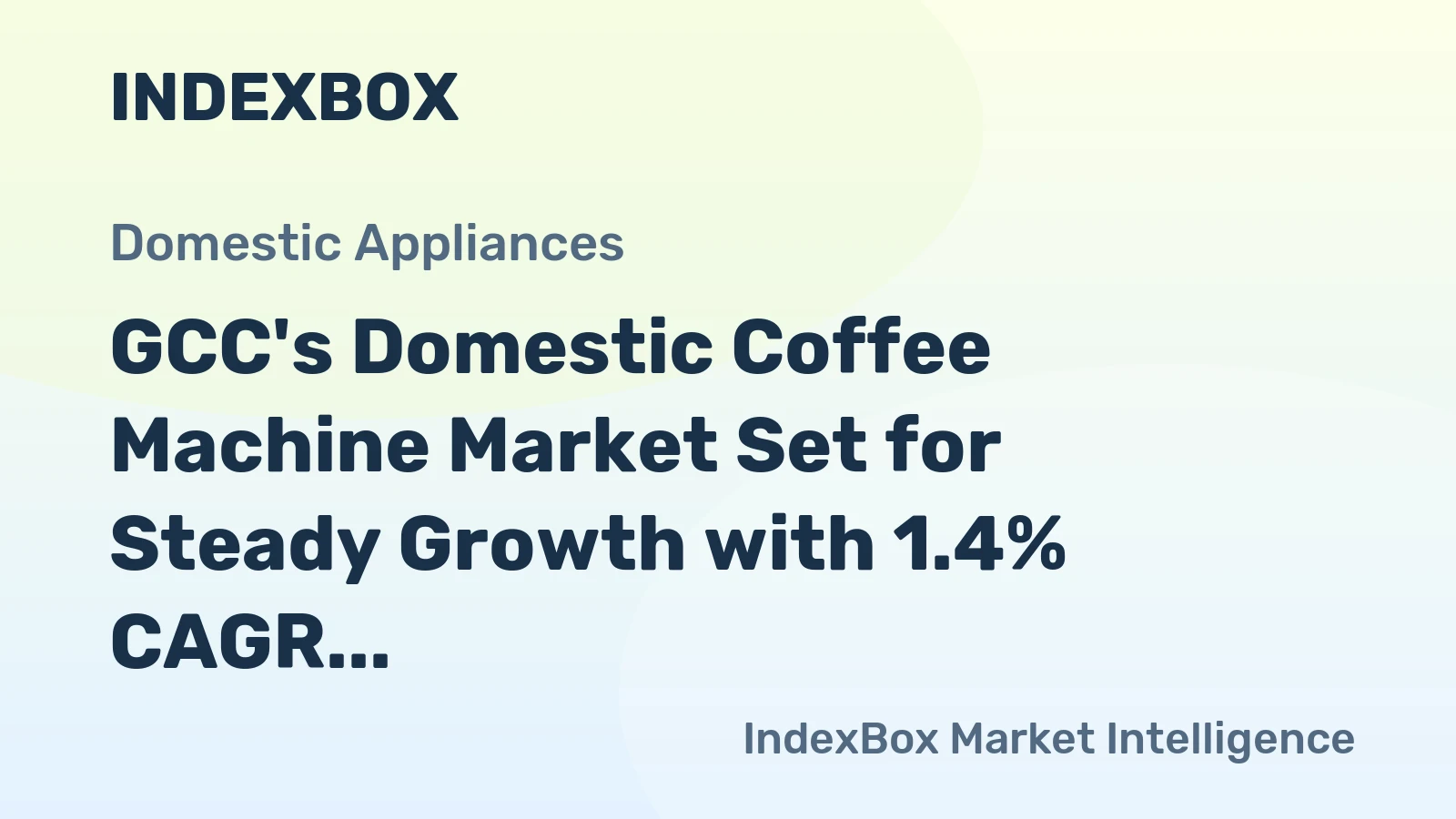 GCC's Domestic Coffee Machine Market Set for Steady Growth with 1.4% CAGR in Value Through 2035