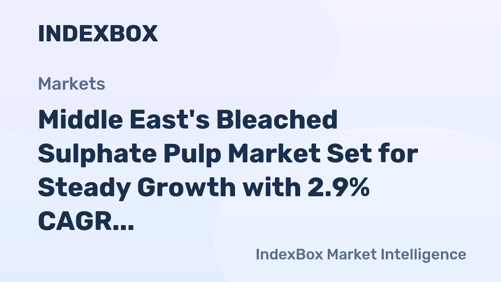 Middle East's Bleached Sulphate Pulp Market Set for Steady Growth with 2.9% CAGR in Value
