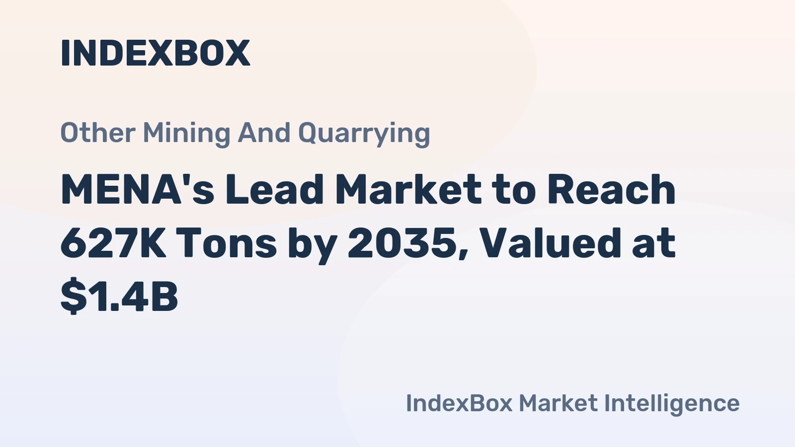 MENA's Lead Market to Reach 627K Tons by 2035, Valued at $1.4B