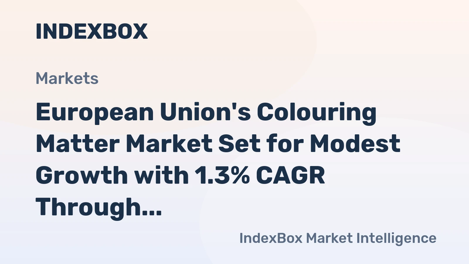 European Union's Colouring Matter Market Set for Modest Growth with 1.3% CAGR Through 2035