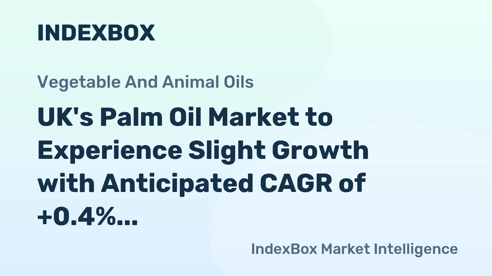 UK's Palm Oil Market to Experience Slight Growth with Anticipated CAGR of +0.4% from 2024 to 2035