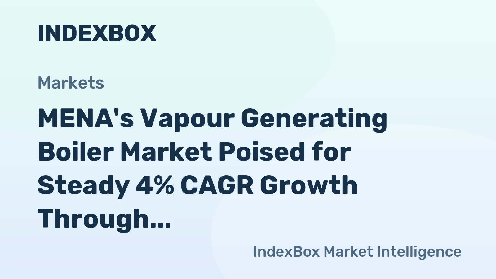 MENA's Vapour Generating Boiler Market Poised for Steady 4% CAGR Growth Through 2035