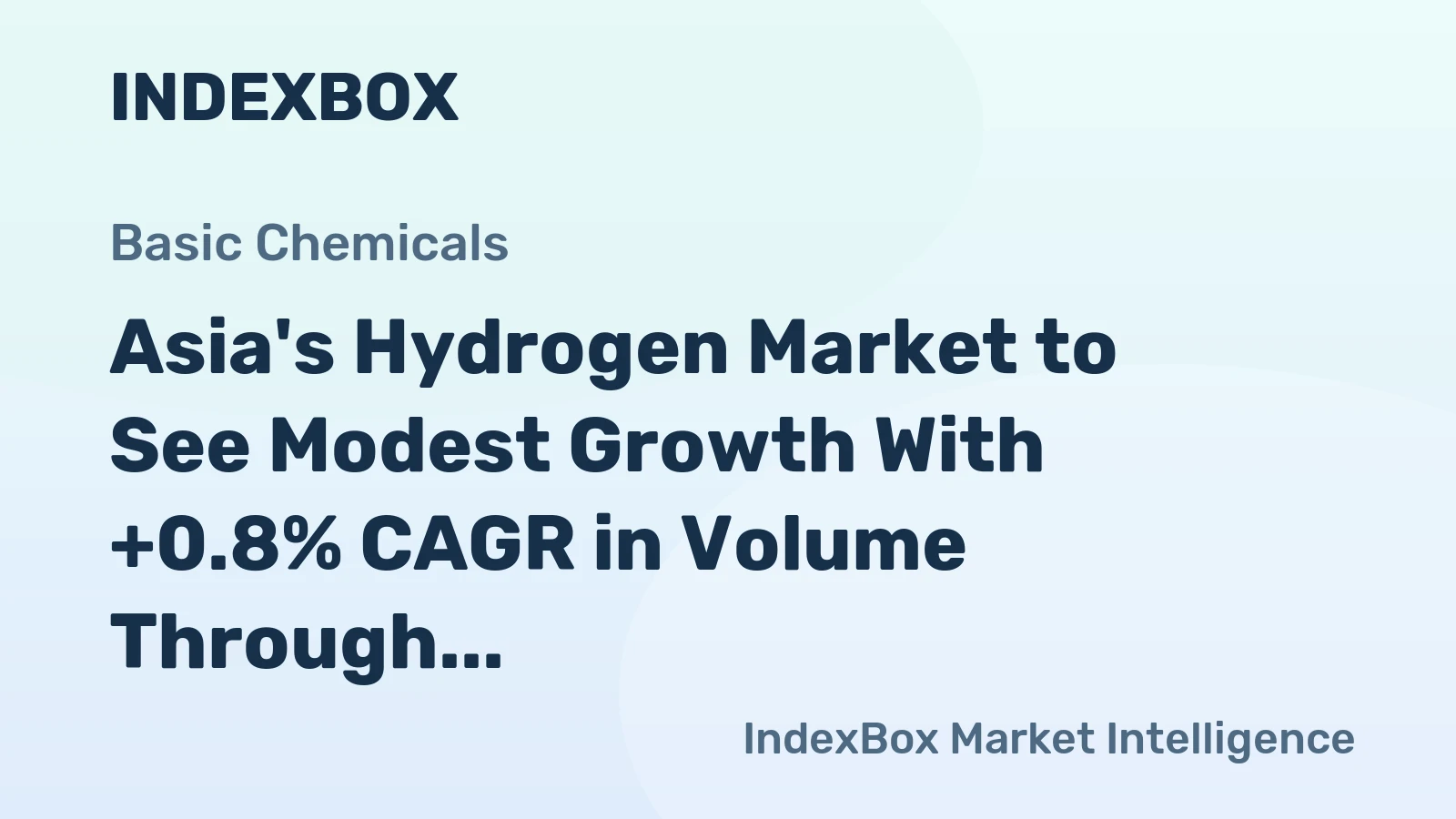 Asia's Hydrogen Market to See Modest Growth With +0.8% CAGR in Volume Through 2035