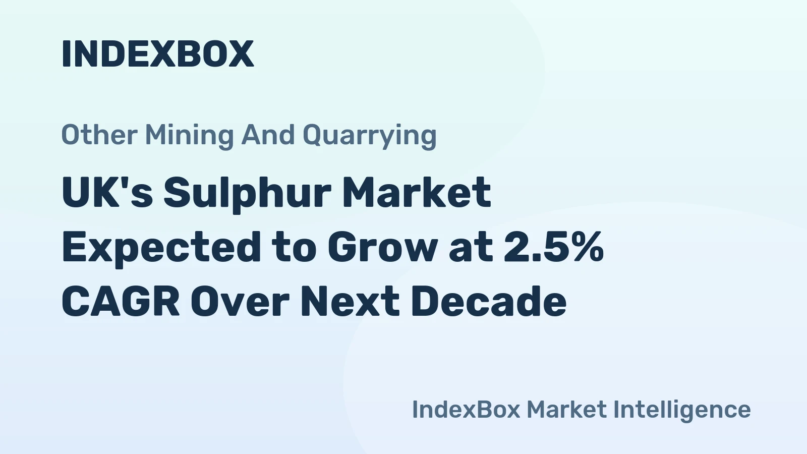 UK's Sulphur Market Expected to Grow at 2.5% CAGR Over Next Decade