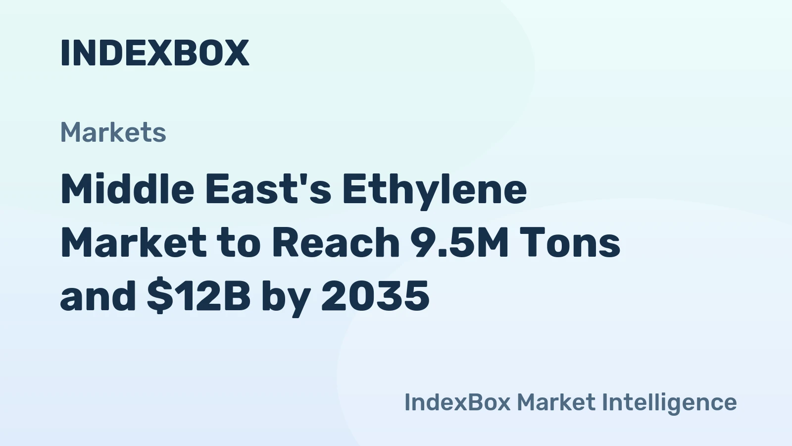 Middle East's Ethylene Market to Reach 9.5M Tons and $12B by 2035