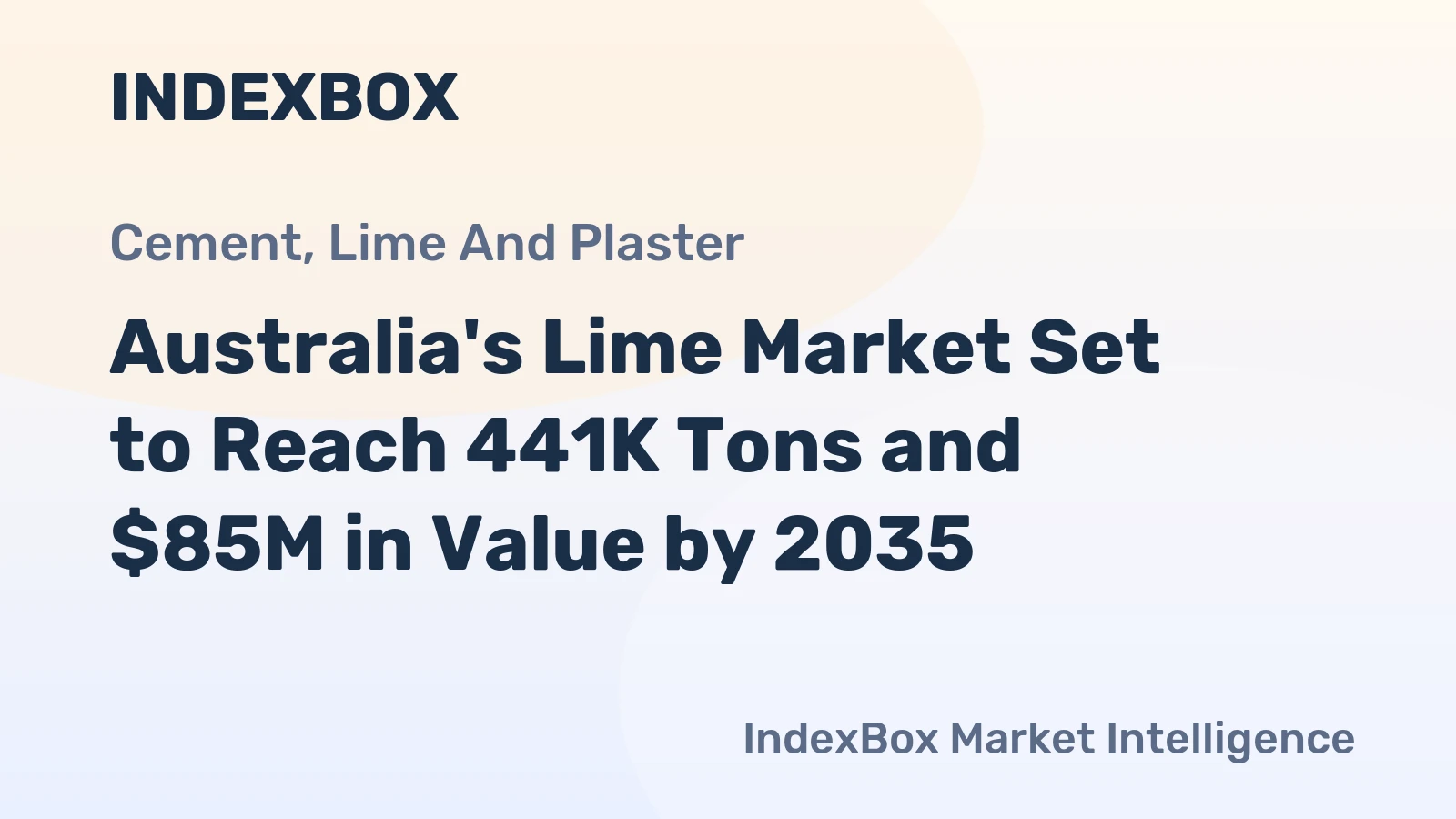 Australia's Lime Market Set to Reach 441K Tons and $85M in Value by 2035