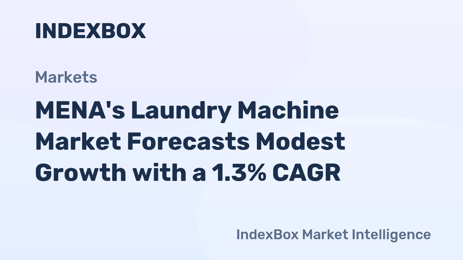MENA's Laundry Machine Market Forecasts Modest Growth with a 1.3% CAGR