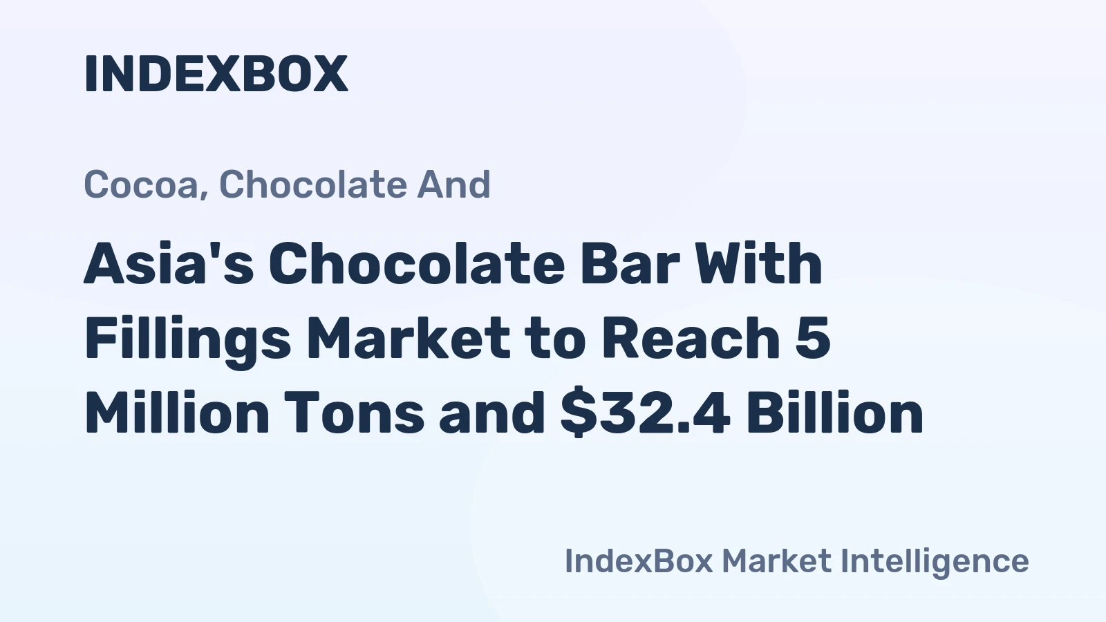 Asia's Chocolate Bar With Fillings Market to Reach 5 Million Tons and $32.4 Billion