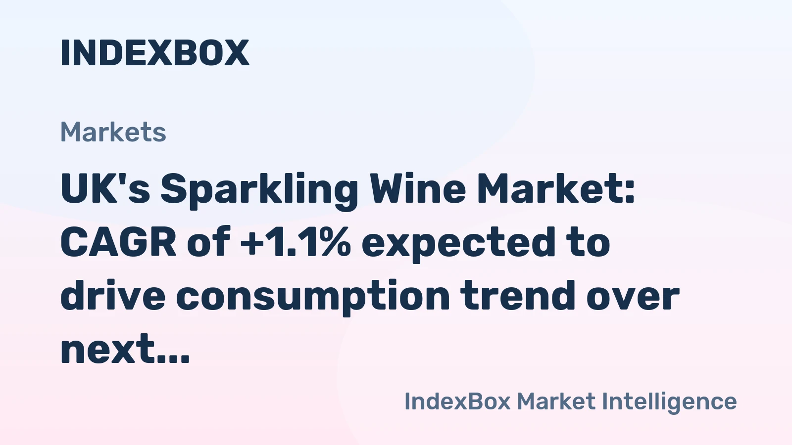 UK's Sparkling Wine Market: CAGR of +1.1% expected to drive consumption trend over next decade