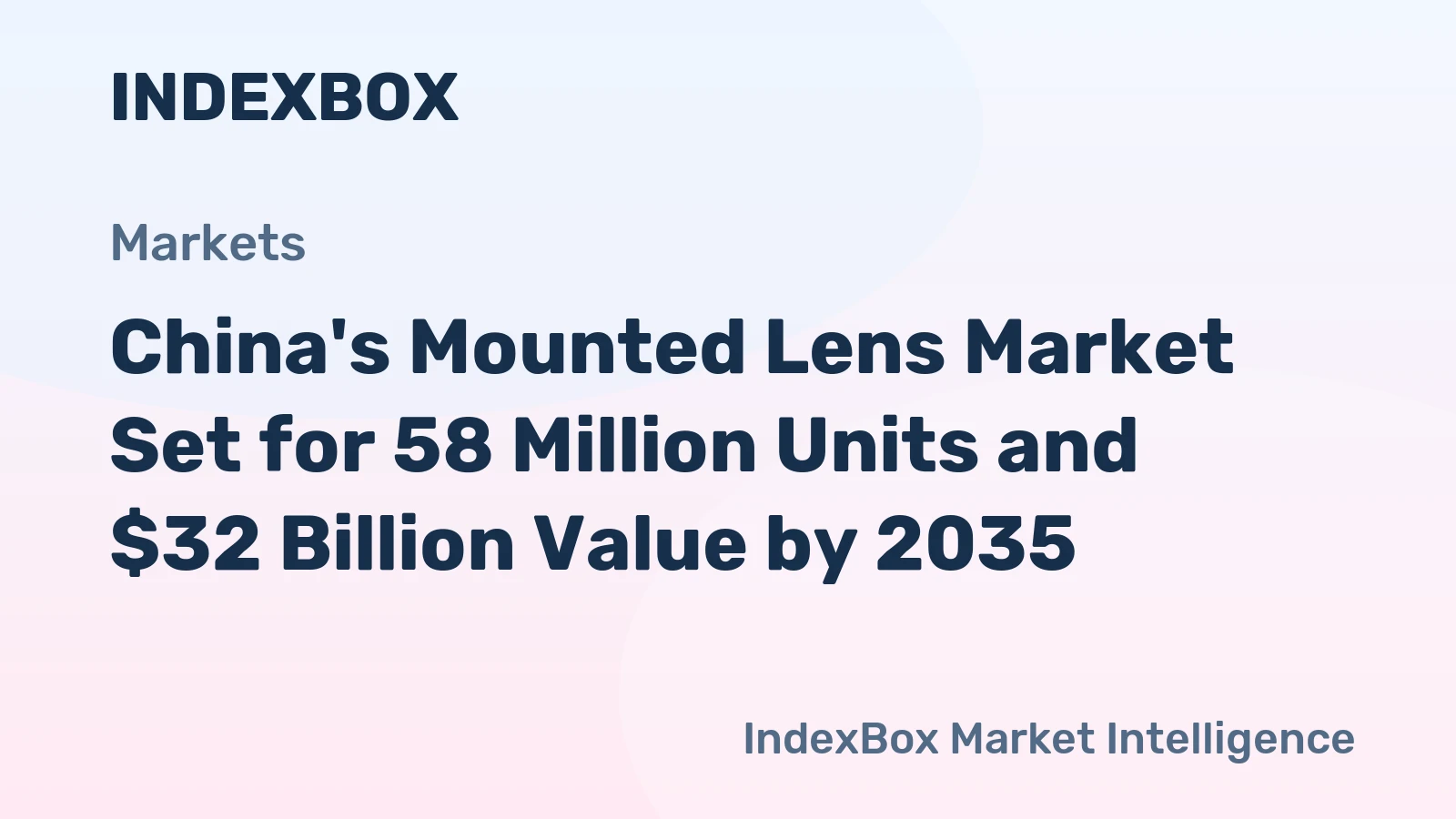 China's Mounted Lens Market Set for 58 Million Units and $32 Billion Value by 2035