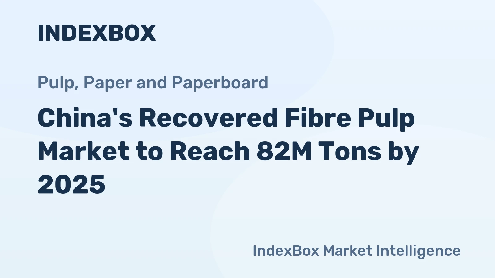 China's Recovered Fibre Pulp Market to Reach 82M Tons by 2025
