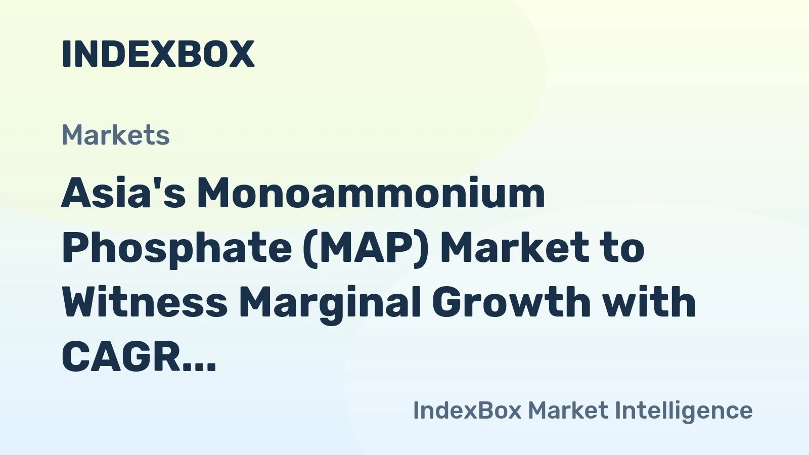 Asia's Monoammonium Phosphate (MAP) Market to Witness Marginal Growth with CAGR of +0.4% by 2035