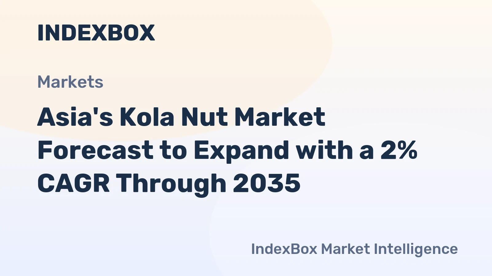 Asia's Kola Nut Market Forecast to Expand with a 2% CAGR Through 2035