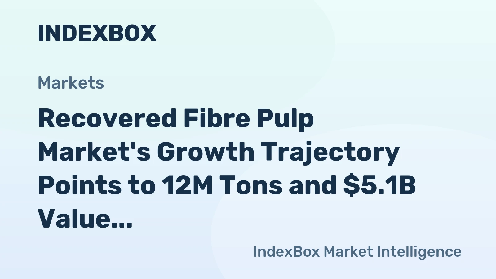 Recovered Fibre Pulp Market's Growth Trajectory Points to 12M Tons and $5.1B Value by 2035