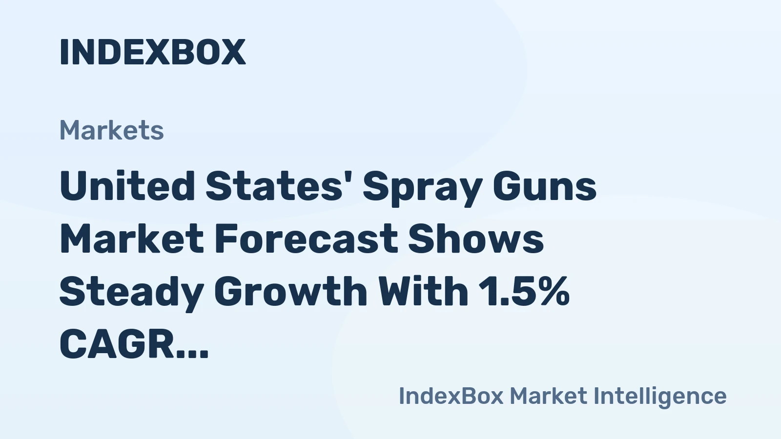 United States' Spray Guns Market Forecast Shows Steady Growth With 1.5% CAGR in Value Through 2035