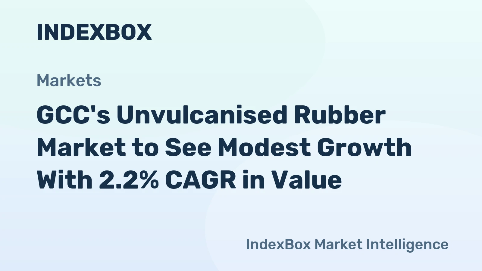 GCC's Unvulcanised Rubber Market to See Modest Growth With 2.2% CAGR in Value
