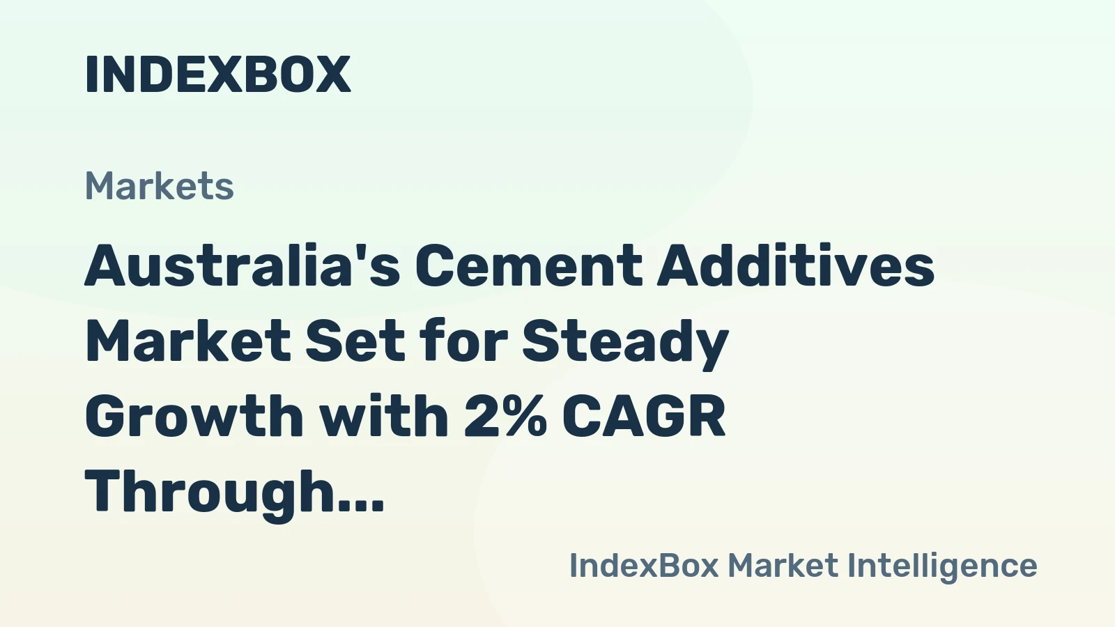 Australia's Cement Additives Market Set for Steady Growth with 2% CAGR Through 2035