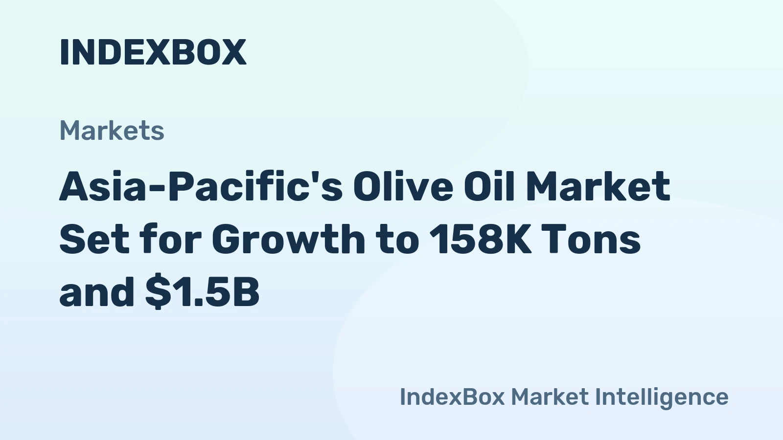 Asia-Pacific's Olive Oil Market Set for Growth to 158K Tons and $1.5B