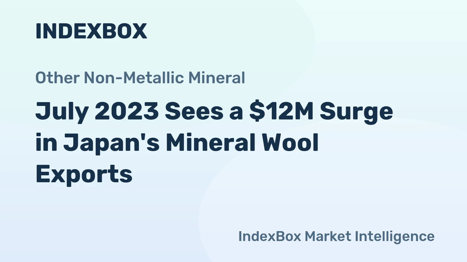 July 2023 Sees a $12M Surge in Japan's Mineral Wool Exports