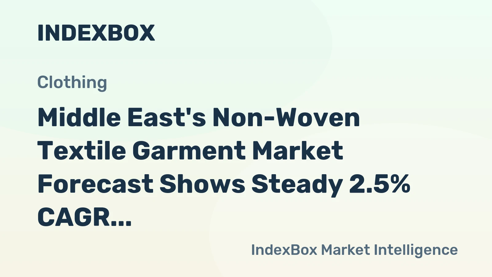 Middle East's Non-Woven Textile Garment Market Forecast Shows Steady 2.5% CAGR Growth Through 2035