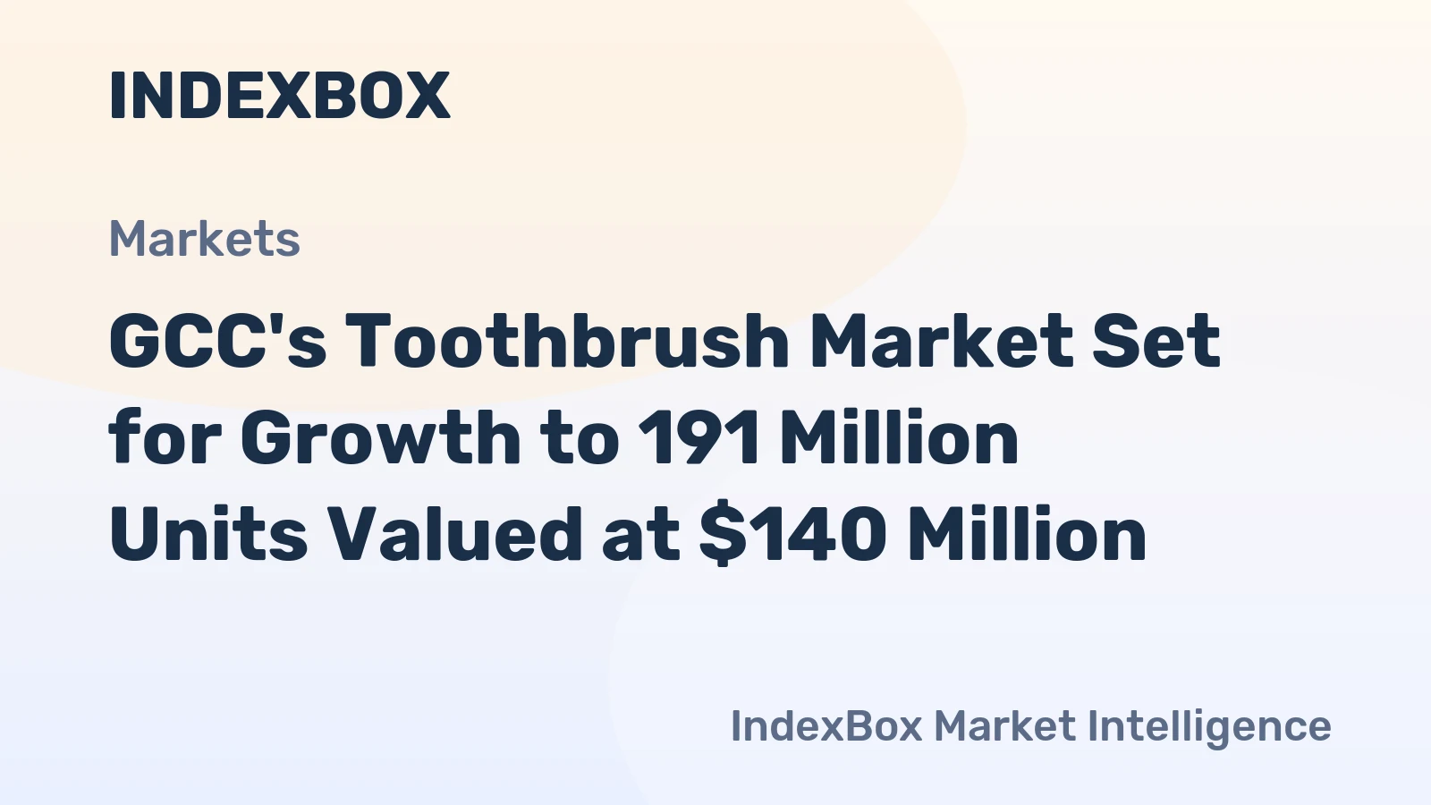 GCC's Toothbrush Market Set for Growth to 191 Million Units Valued at $140 Million